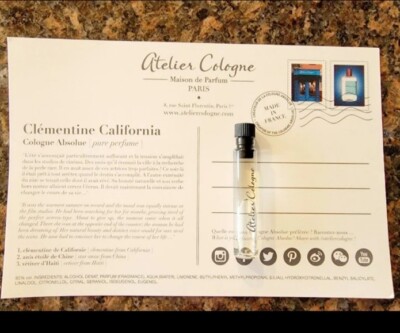 Atelier Cologne Clementine California Fragrance Sample / Perfume / Mini ...