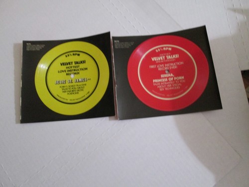 LOT OF 2 Velvet Talks Flexi Disc Records Serena Princess of Porn JESIE ...
