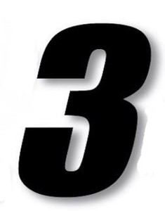 One Industries Motorcycle Racing Number "3" Decals Decal Stickers Vinyl ...