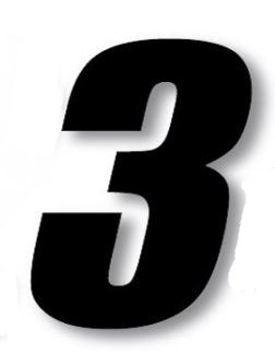 One Industries Motorcycle Racing Number "3" Decals Decal Stickers Vinyl ...