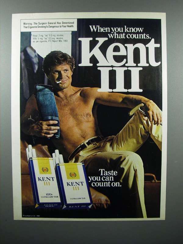 1983 Kent III Cigarette Ad - Know What Counts | eBay