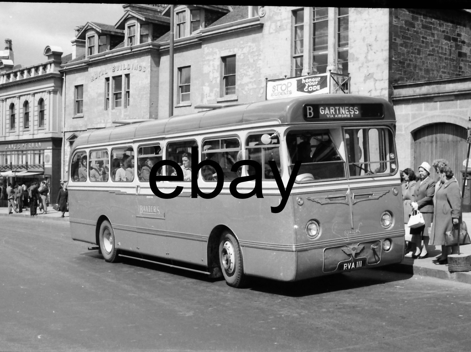 Baxter Airdrie AEC Reliance Burlingham Scottish bus negative | eBay UK