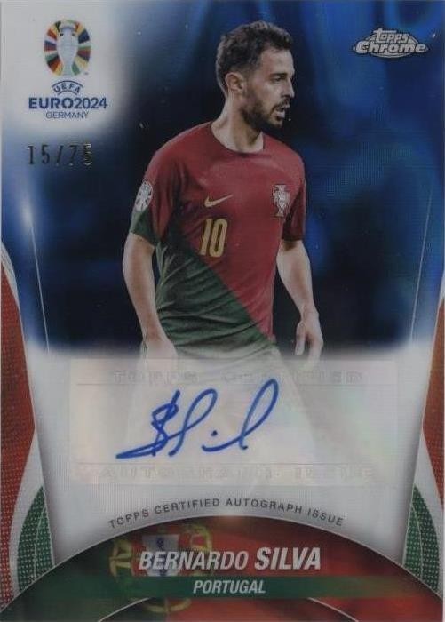 2024 Topps Chrome Uefa Euro - Autographs Bernardo Silva #CA-SI Blue ...