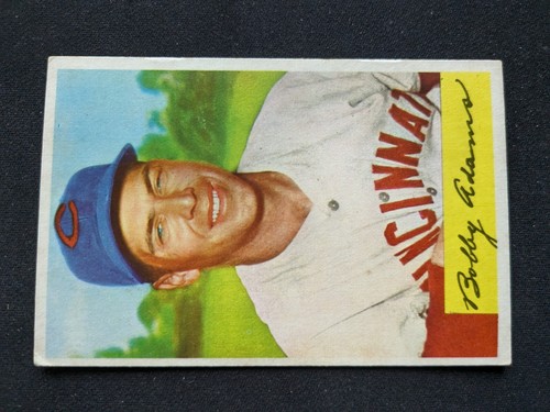 1954 Bowman Baseball Card # 108 Bobby Adams - Cincinnati Reds (VG/EX ...