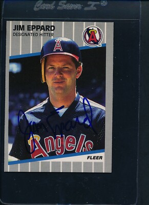 1989 Fleer #476 Jim Eppard Angels Signed Auto *30144 | eBay