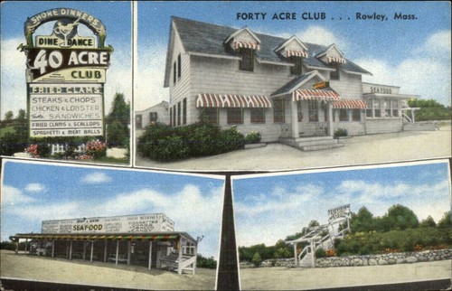 Rowley MA Forty Acre Club Roadisde Linen Postcard | eBay