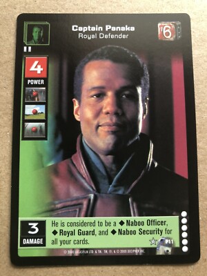 Star Wars Young Jedi CCG Captain Panaka Royal Defender P11 - NM/MT ...