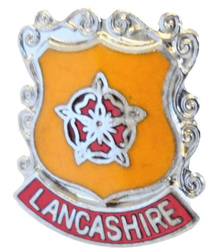 Lancashire County Flag Shield Pin Badge | eBay UK
