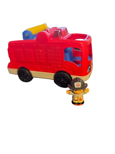 Fisher Price Little People Pumper Fire Truck Talking w Lights Sounds | eBay