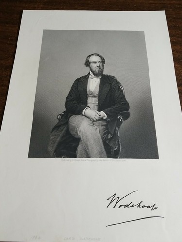 Lord Wodehouse 1860 Steel Engraving [#1677] | eBay