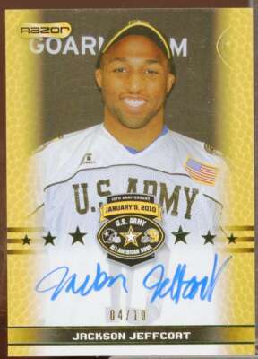Jackson Jeffcoat 2010 Razor Army All-American Bowl Tour Autographs Gold ...