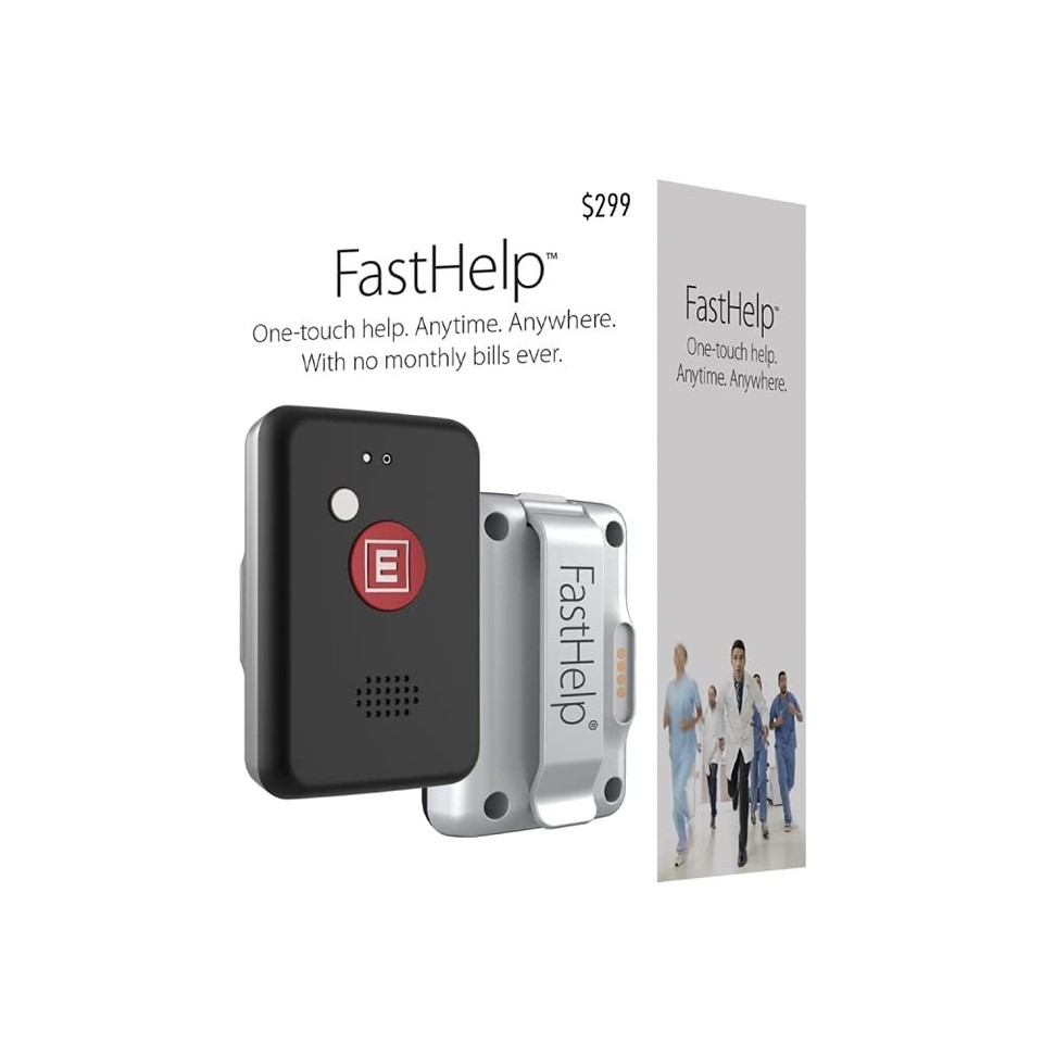 FastHelp™ Medical Alert Device 4G - NO Monthly FEES Ever - No Phone ...