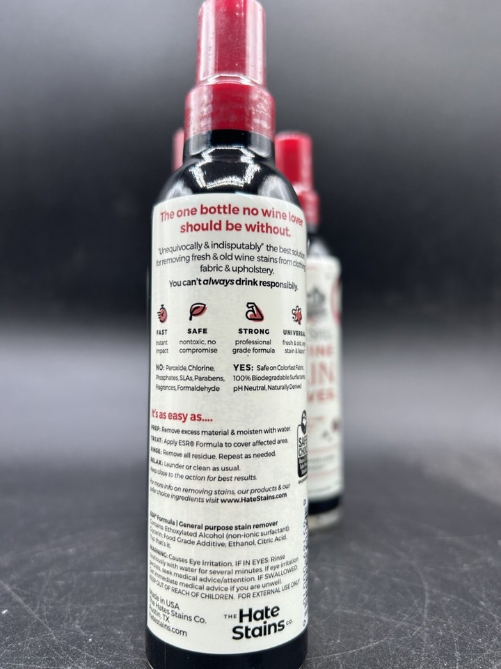 CHATEAU SPILL Red Wine Stain Remover Spray - 4 Oz- Lot of 3 | eBay