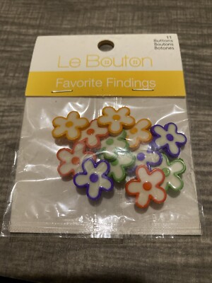 Le Bouton Favorite Findings Rainbow Daisy Dots buttons | eBay