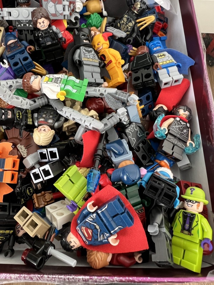 One Lego Superhero Minifigures Randomly Selected Hero Figs DC Marvel ...