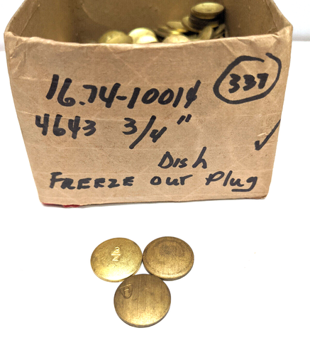 Dorman Brass 3/4" Engine Freeze Out Expansion Convex Disc Type Plug (EACH)