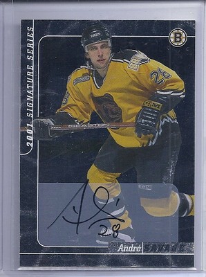 01-02 2001-02 BE A PLAYER SIGNATURE SERIES ANDRE SAVAGE AUTOGRAPH 44 ...