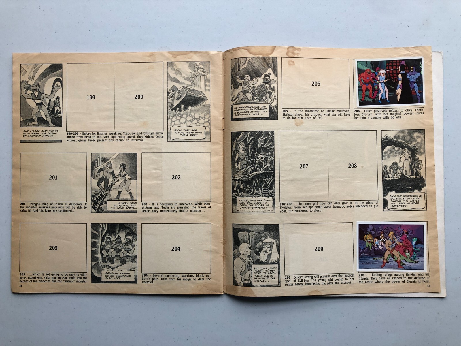 1983 Masters of the Universe He-man sticker album MOTU by Panini | eBay