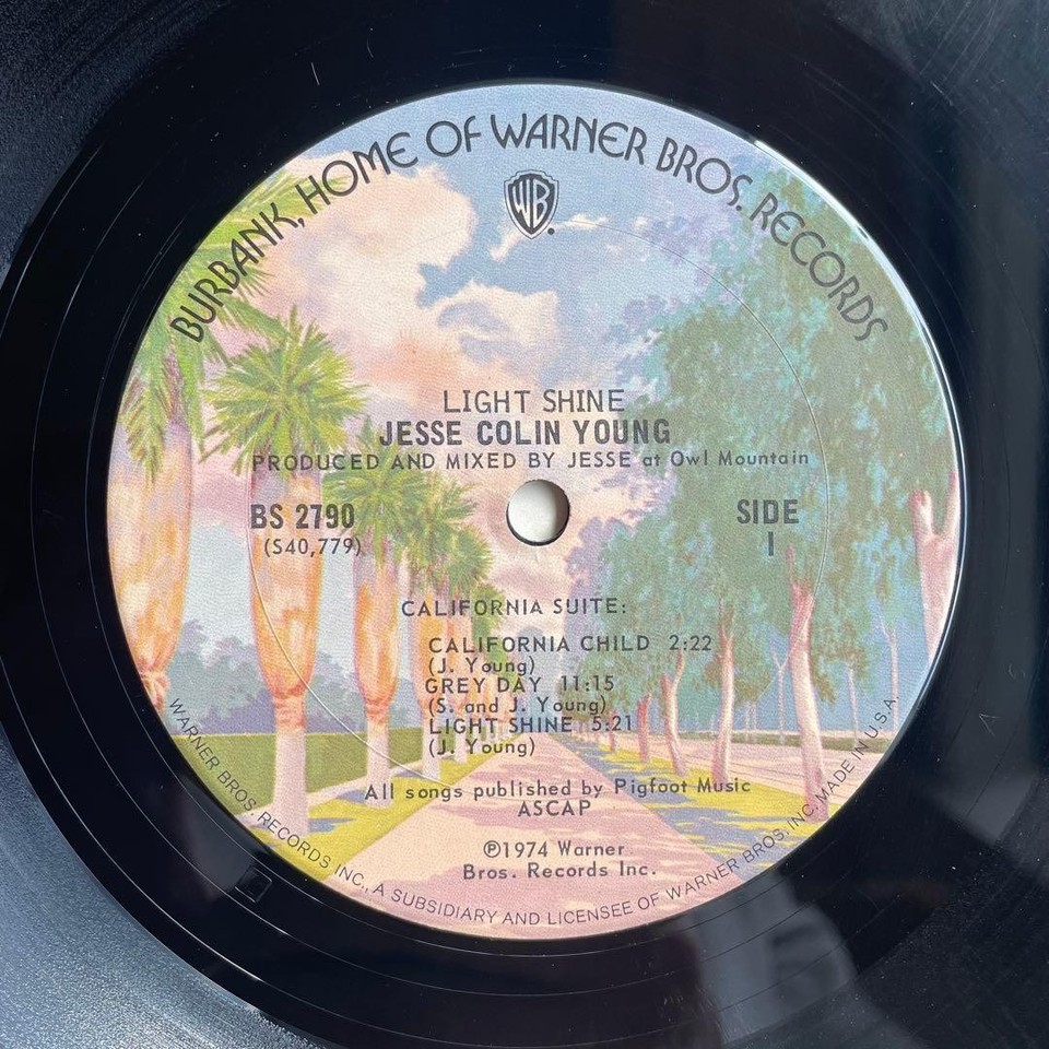 Jesse Colin Young Light Shine LP Jazz/Soft Rock 1974 Warner Bros. US ...