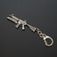 Black M16 Keychain Rifle Machine Gun Model Metal Keyring Key Ring Chain ...