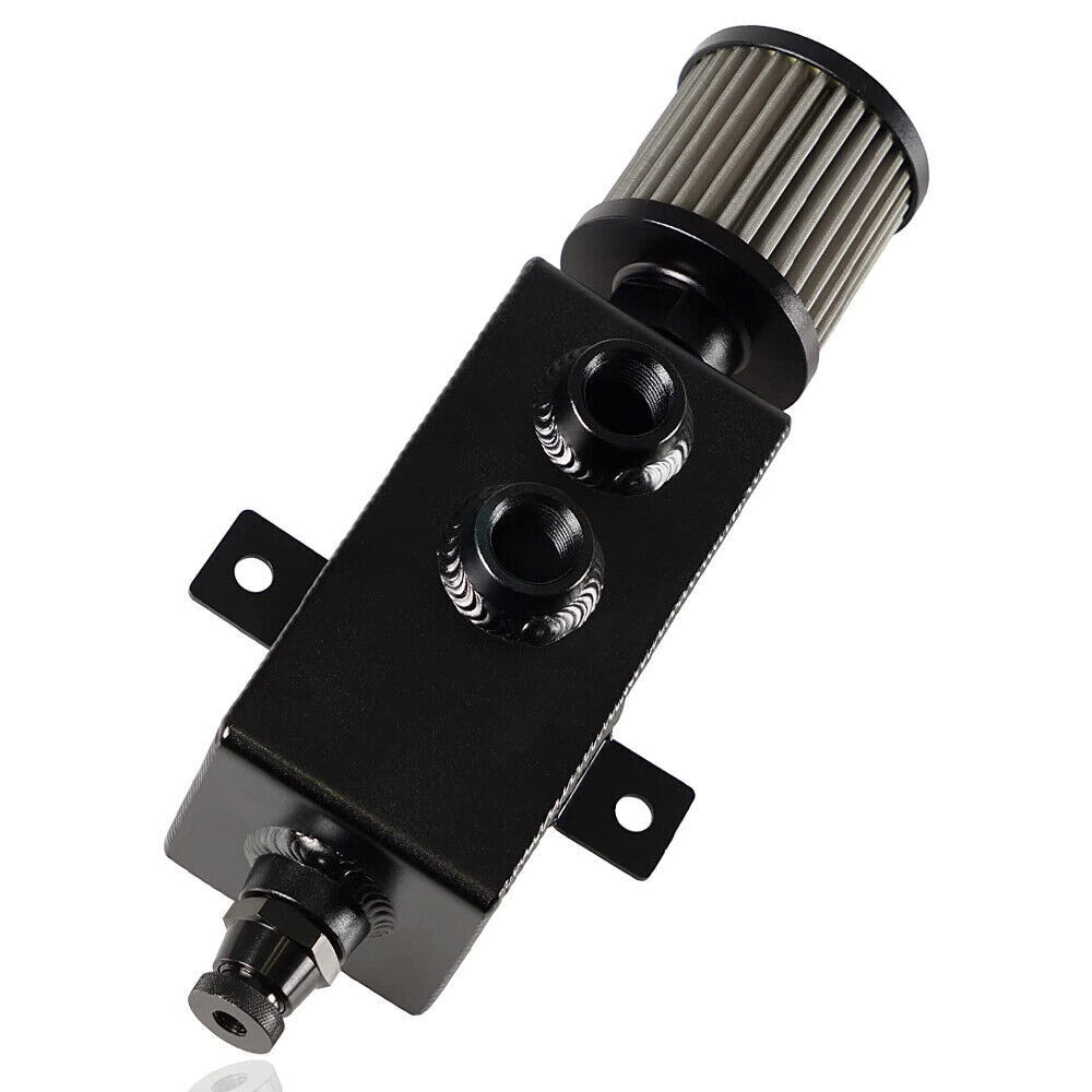 ⭐1L Aluminum Oil Catch Can Tank Reservoir Filter Drain Tap Breather ...