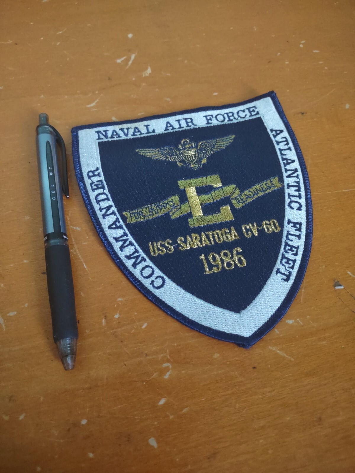 US Navy "E" PATCH Commander Naval Air Force Atlantic Fleet 1986 USS ...
