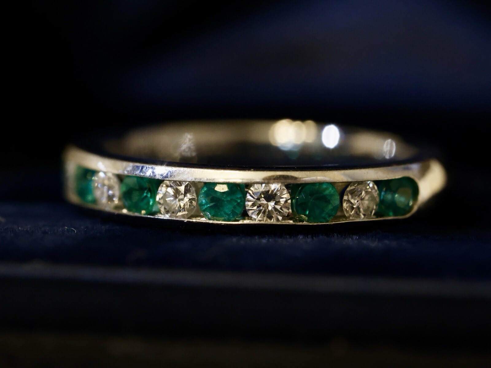 Tiffany Co Platinum Half Circle Diamond Emerald Band … - Gem