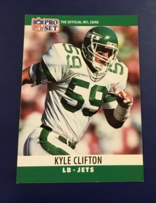 1990 Pro Set # 234 KYLE CLIFTON New York Jets Great Card ! | eBay