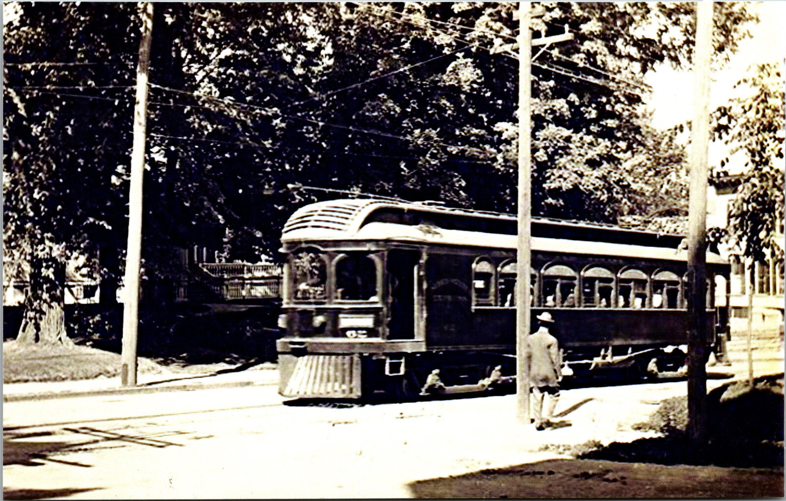 New York Railway Postcard Trolley Interurban Tram RPPC Reprint | eBay