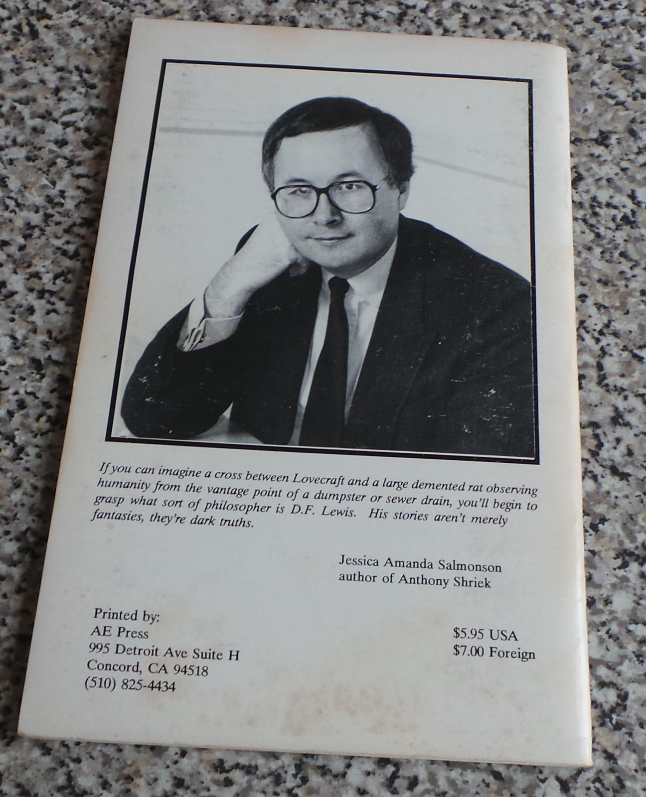 Best Of D F Lewis TAL Press 1993 SIGNED Horror Weird Ghosts & Scholars ...