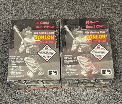 1991 SN Conlon Collection (2) Sealed Unopened Baseball Wax Boxes ...