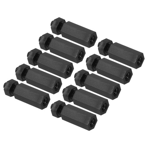 M3 Nylon Hex Standoff Screws Nuts, 200Pack PCB Threaded Kit(12mm+5mm ...
