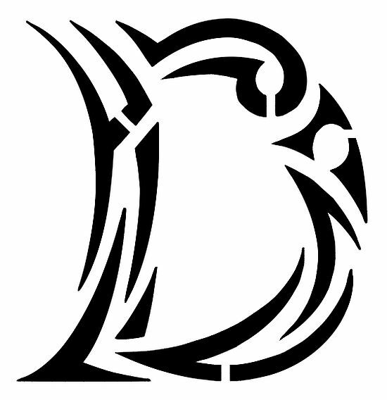 TRIBAL ALPHABET Stencil Letter Name Initial 4" 5" 6" 7" Inch ABCs ...