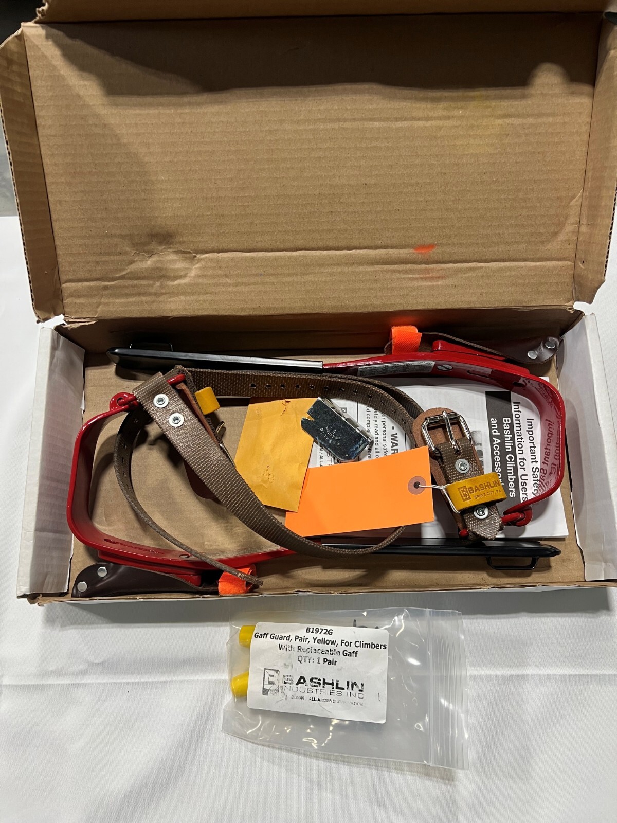 BD16B-1N Bashlin steel climber, straight shank with B1972G Gaff ...