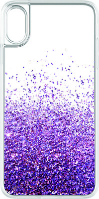 Onn Purple Liquid Glitter Cascade Phone Case For iPhone X ~ ONB18W1119 ...
