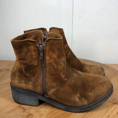 Naot Boots 38 Womens 7 Wander Zip Up Ankle Brown Suede Shoes Casual ...
