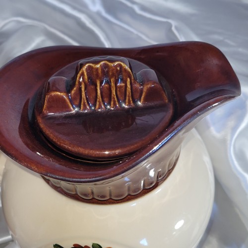 McCoy Art Pottery Rooster Pitcher Large Footed with Lid #202 USA ...