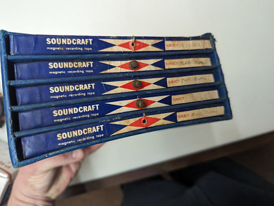 VINTAGE Teac Soundcraft Pullout Box Tray 5-Drawer Blue PARTS REPAIR USA ...