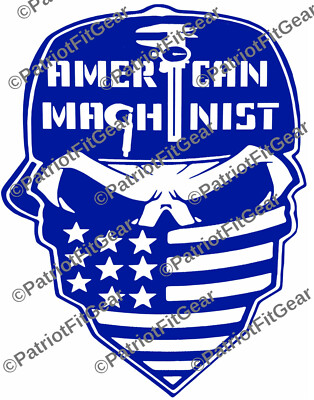 Machinist,American Machinist,,Skull,20+Colors Avail,Calipers,CNC,Vinyl ...