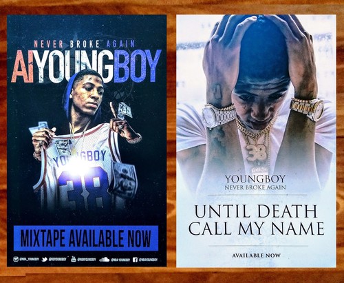 NBA YOUNGBOY NEVER BROKE AGAIN Ltd Ed RARE 2 Posters Lot +BONUS Hip-Hop ...