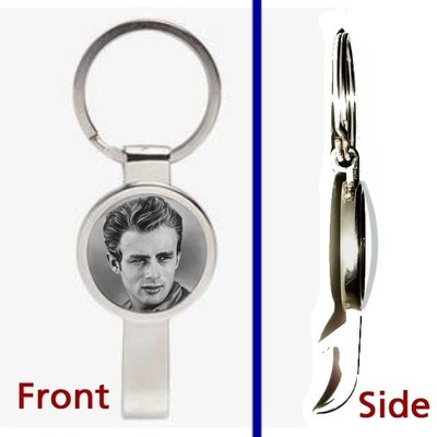James Dean Pendant or Keychain silver tone secret bottle opener | eBay
