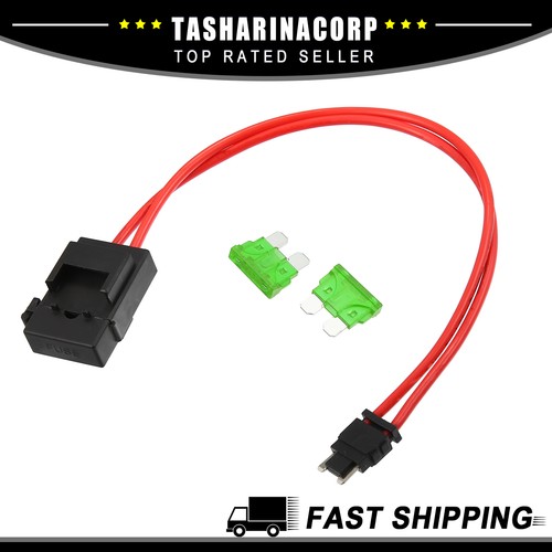2pcs 32V Low Profile Mini Fuse Adapter Tap Fuse Kit with 30A Blade ...