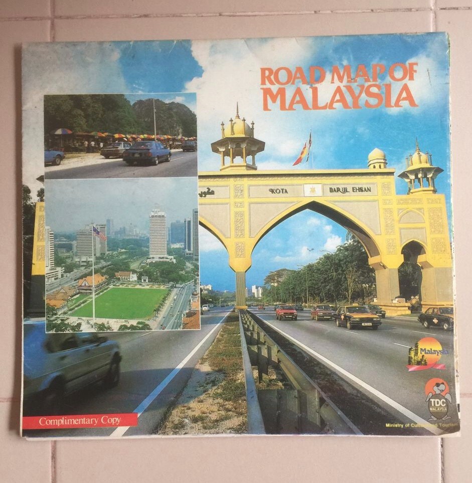 1990 Road Map Of Malaysia - Whole Malaysia State | eBay