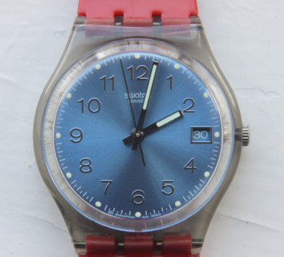 SWATCH GM415 - BLUE CHOCO / AG2003 * NEW STRAP | eBay UK