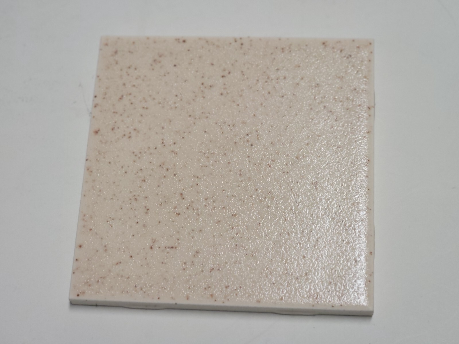 Vtg 70s American Olean Ceramic Tile Crystalline Buckwheat Fleck Cream ...