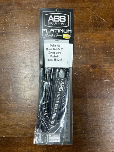 PSE Mach 34 EC Cam Compound Bow Complete String Set ABB PLATINUM Black ...