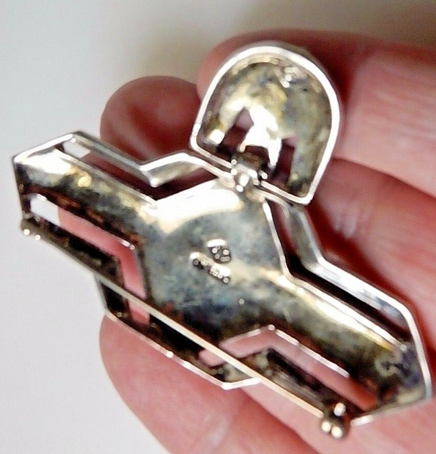 Vintage JUDITH JACK STERLING SILVER Marcasite ART DECO BROOCH PIN ...