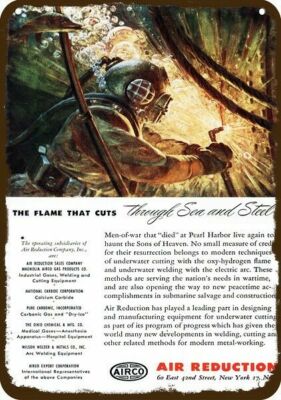 1945 SCUBA DIVER Underwater Cutting & Welder AIRCO DECORATIVE REPLICA ...