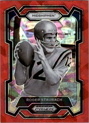 2024 Panini Prizm Draft Picks Prizms Red Ice #32 Roger Staubach - FB | eBay