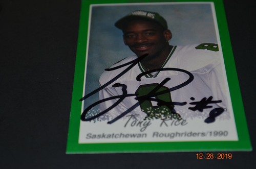 TONY RICE SIGNED ROOKIE CARD - RARE | eBay
